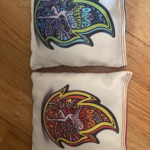 MINI Cornhole Bags 4 X 4 Set of 8 Cornhole Bean Bags Pick Your 2 Colors ...