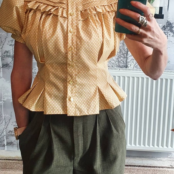 Romantic Blouse Sewing Pattern | Cute Victorian Inspired Shirt Pattern ...