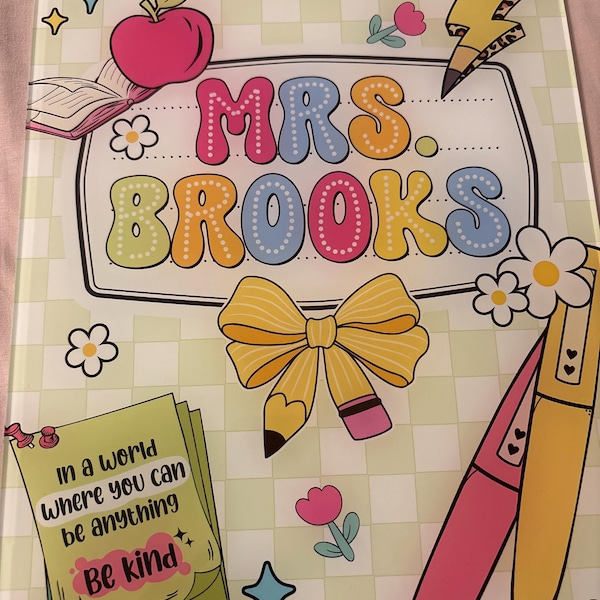 Personalized Teacher Door Sign, Composition Notebook Classroom ...