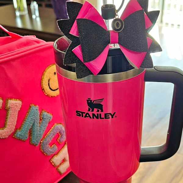 Black Flower Straw Topper, Custom Straw Cover, Drink Cover, Straw ...