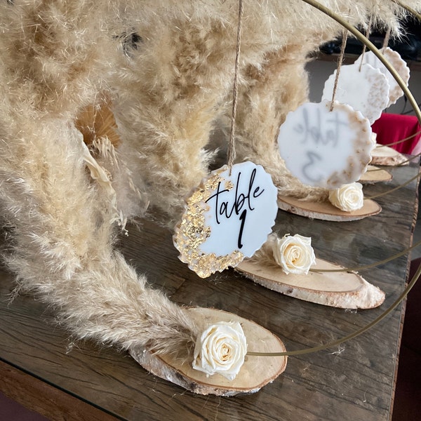 Table Number Sticker, Elegant Wedding Reception Vinyl Decal Numbers ...