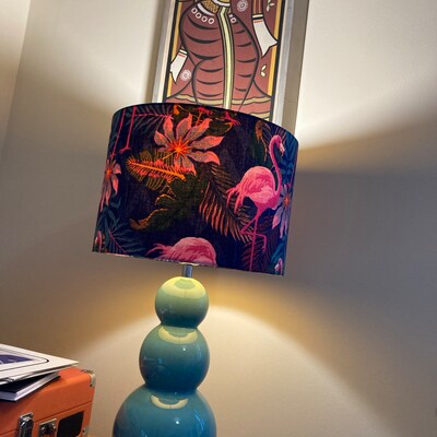 Retro Lamp Shade, Blue Lampshade, Ceiling Lampshade, Lampshades Table ...