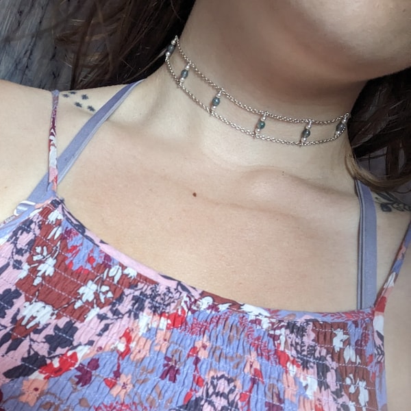 Crystal Ladder Body Chain 14k Gold Filled Body Chain Gold Stainless ...