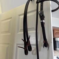 Chocolate & White Tack Set, USA Made, Buckstitch Tack, Handmade, Herman ...