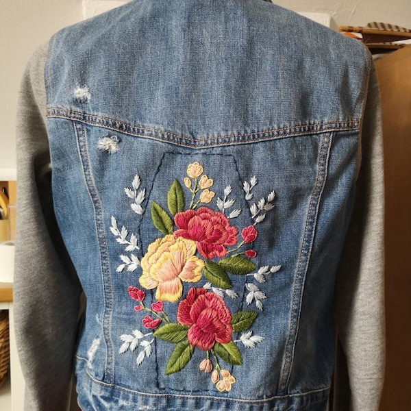 Gothic Rose Halloween Embroidery Pattern Duo. Beginner Embroidery ...