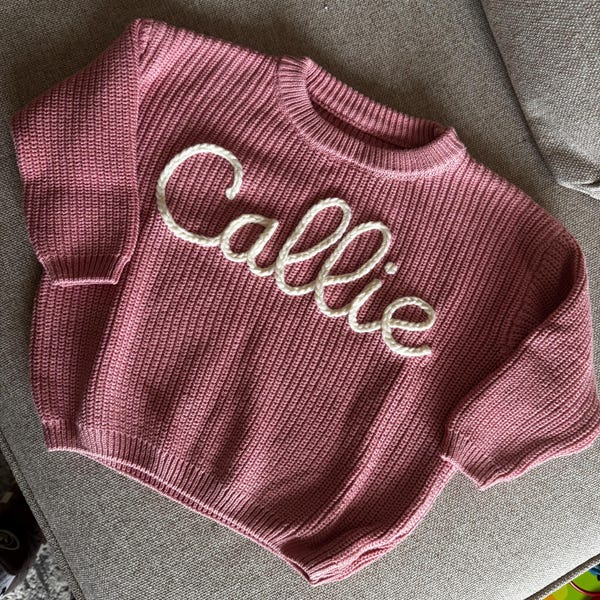 Custom Baby Name Jumpers, Personalized Baby Sweater With Hand ...