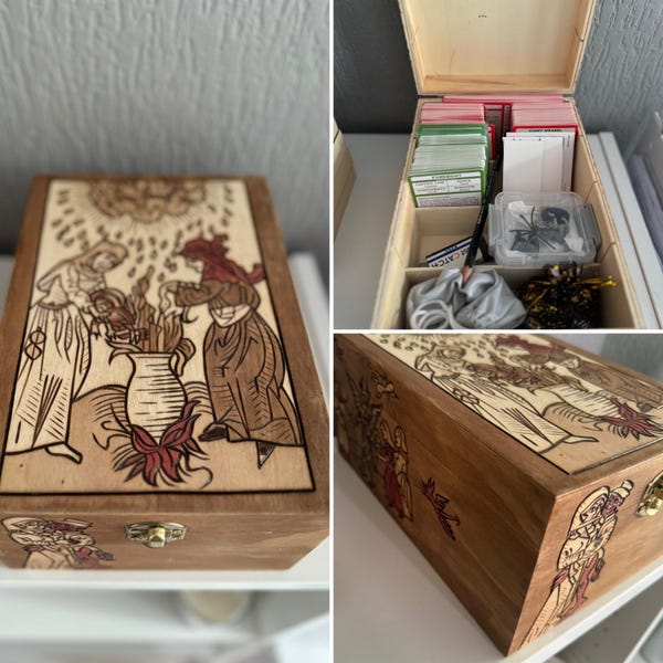 Wooden Box, Carved With Viking Patterns, Celtic Chest, Yggdrasil, Tree ...