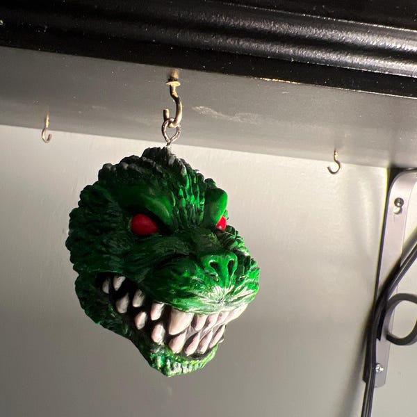 Godzilla Head Ornament (handmade) - Etsy