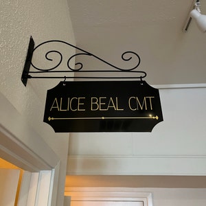 2-sided Custom Outdoor Metal Sign With 18 Straight Bracket Perfect for ...