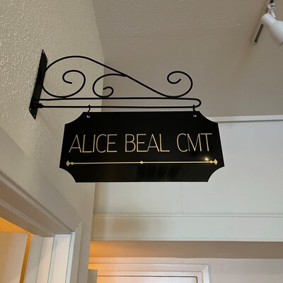 2-sided Custom Outdoor Metal Sign With 18 Straight Bracket Perfect for Businesses, House Signs ...