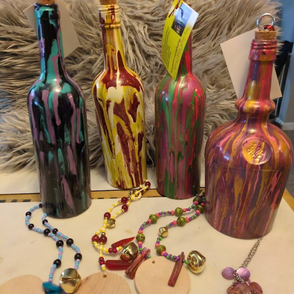 GRAB BAG Wine Bottle Wind Chimes (pot Luck) - Etsy