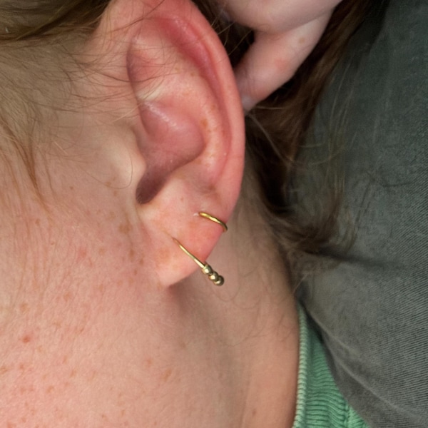 16g/18g/20g Cartilage Hoop Earring, 5-12mm Surgical Steel Plain Hoop ...