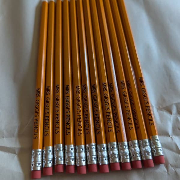 Personalized #2 Pencils - Engraved Custom Message Pencils With Rubber ...