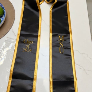 A Custom Satin Graduation Sash & Stoles Graduation Gifts Satin Grad ...