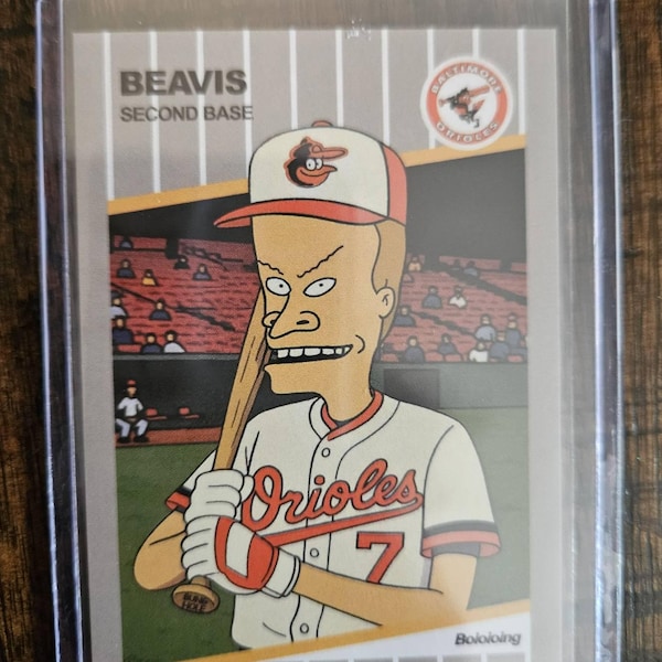 BEAVIS 1989 Billy Ripken Custom Parody Baseball Card - Baltimore ...