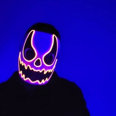 The Fox Custom Hand Made Neon EL Wire Mask,outfit,masquerade,edc,rave ...