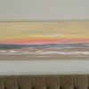 Large Earthy Ocean Art, 24 X 48 Inch Abstract Landscape Painting ...
