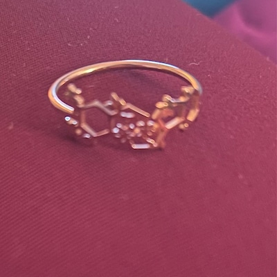 Serotonin Dopamine Ring Gold Molecule Science Ring Chemistry Jewelry ...