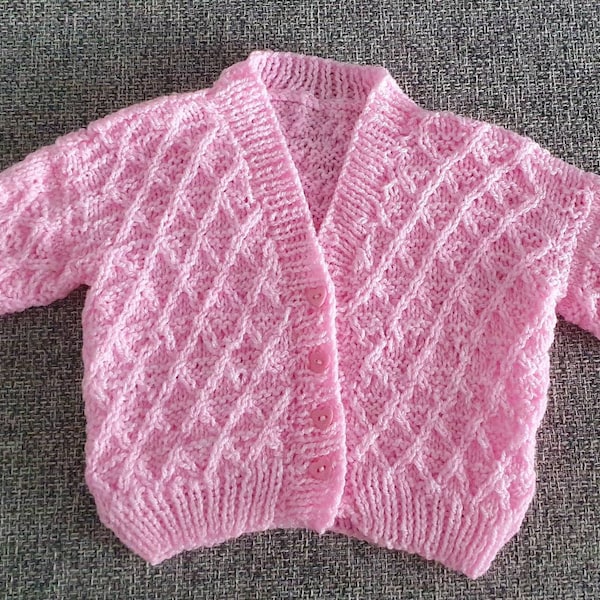 Baby Knitting Pattern, Size 16 to 22 Inch Chest, Instant Download Pdf ...
