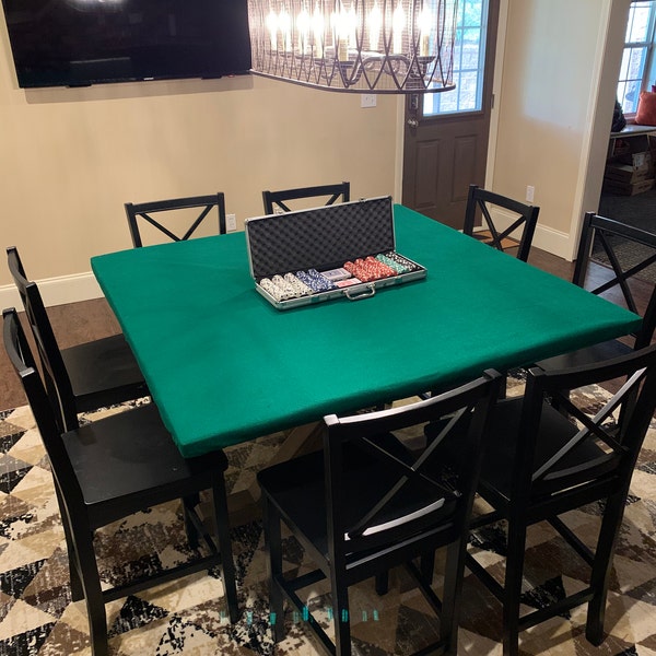 Felt Poker Table Cover: Custom Game Table Cloth - USA Made for Round ...
