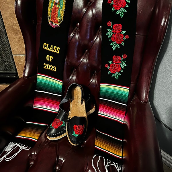 Floral Embroidered Sarape Mexican Graduation Stole.graduation Stash ...