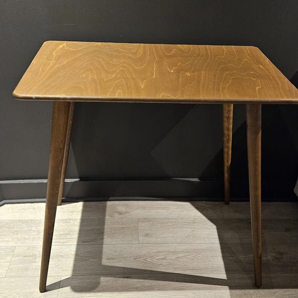 Walnut Wood Rectangle Computer Desk Table, Narrow Spacesaver Modern ...