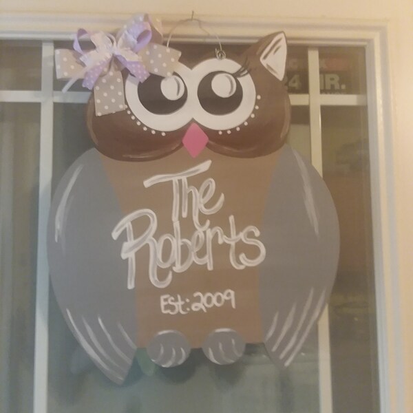 Owl Door Hanger - Etsy