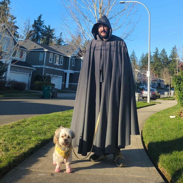 Peacock Blue Melton Pure WOOL Cloak Half Circle Cloak Hooded Cloak ...