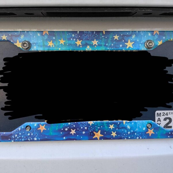 Waves License Plate Frame - Ocean License Plate - Ocean Lover Gift ...