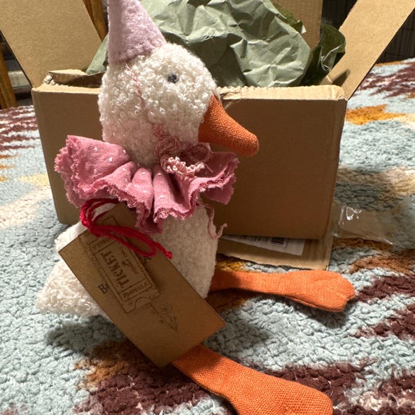 Goose Toy, Fluffy Baby Goose Toy, Stuffed Goose Kids Toy, Silly Goose ...
