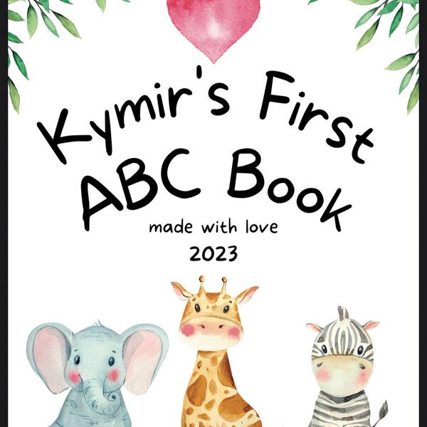 Baby’s First Abc 123 Book, Baby Shower ABC Book, Baby Alphabet Book ...