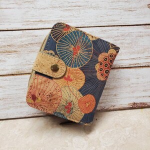 Small Cork Wallet RFID Vegan Wallet Woman Bees and Flowers Vegan Gift ...