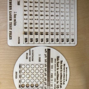 Lightburn Laser Engraved Test Files, Laser Test File SVG, Engrave Test ...