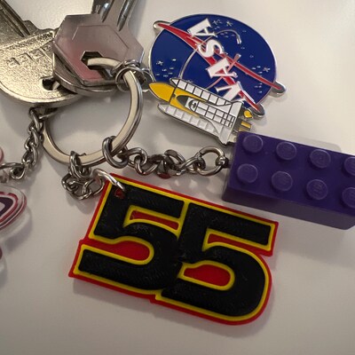 Formula One F1 Driver Number Keychains 3D Printed Plastic - Etsy