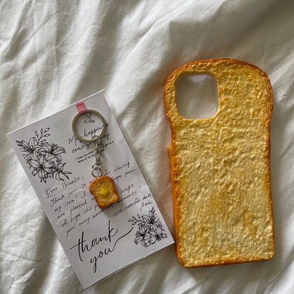 Cute Bacon Egg Toast iPhone Case Decoden Polymer Clay Handmade Custom ...