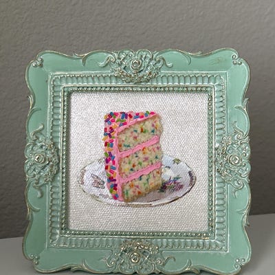Spring Colors Funfetti Cake Slice, Made to Order - Etsy
