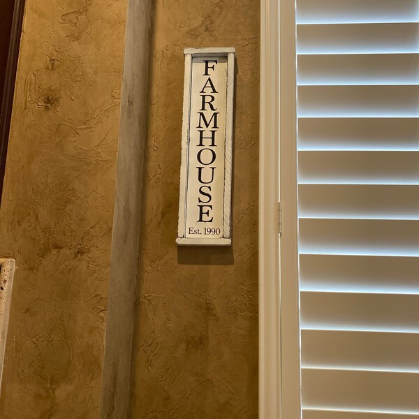 Farmhouse Sign, Vertical Farmhouse Sign, Wood Sign, Wood Farmhouse Sign ...