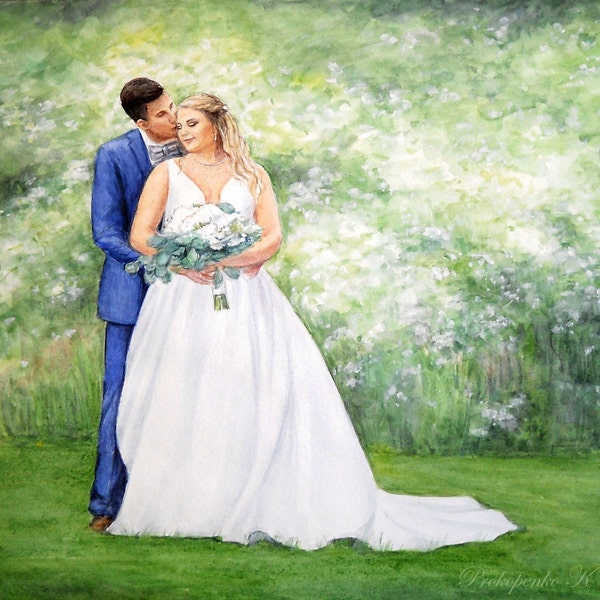 Mother of the Bride Gift Generational Wedding Portrait Illustration ...