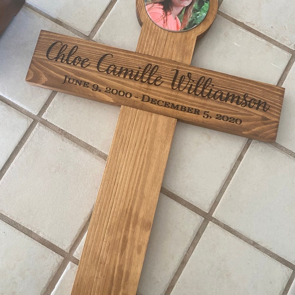 Memorial Cross Personalized for Your Loved One - Etsy