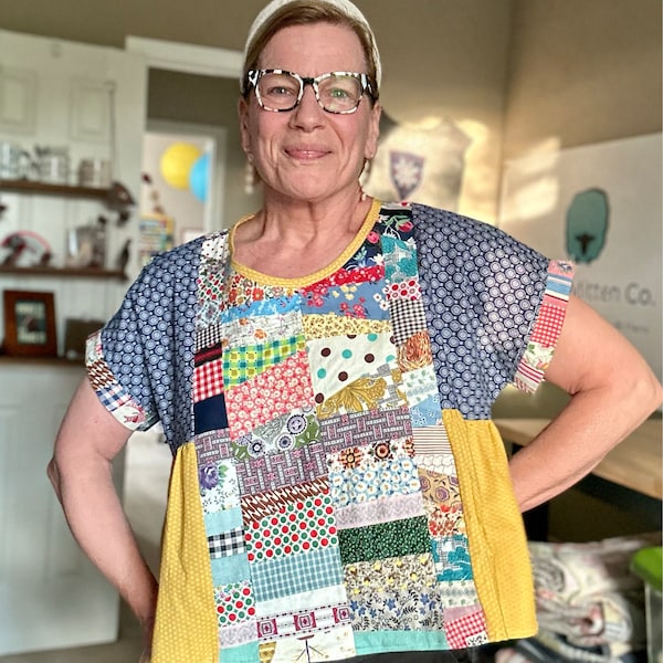 Collage Gather Top - PDF Sewing Pattern - Etsy