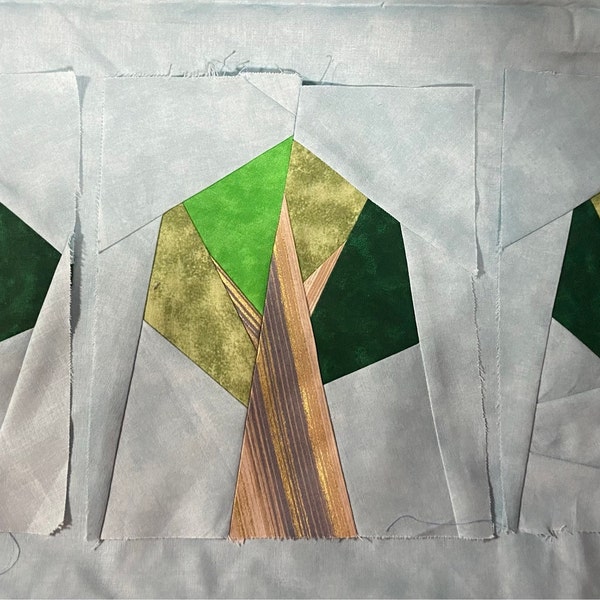 Tree Paper Pieced Quilt Pattern in PDF - Etsy