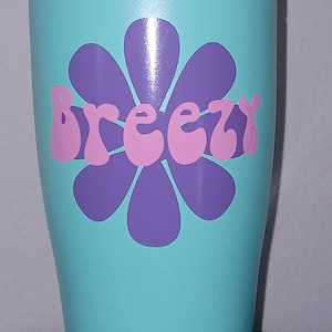 Flower Monogram Name Decal Sticker, Personalized Custom Name Vinyl ...