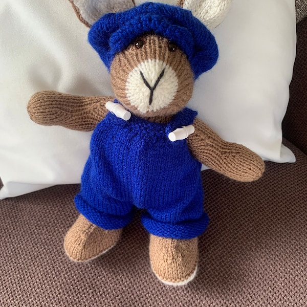 Elderberry Bunny PDF Knitting Pattern Download - Knitted Flat - Written ...