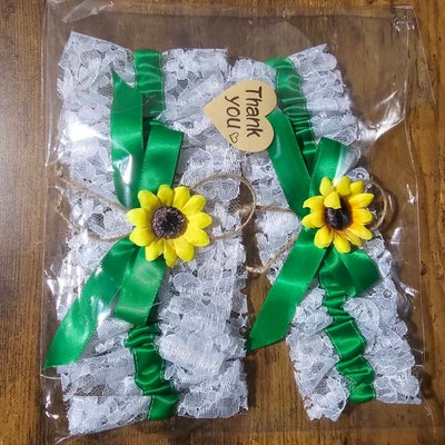 Sunflower, Royal Blue, Jute and Lace Garters, Boho Garters, Country ...
