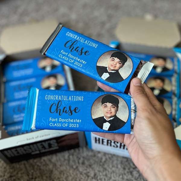 ANY COLOR Congratulations Grad Candy Bar Wrapper, Change to Your School ...