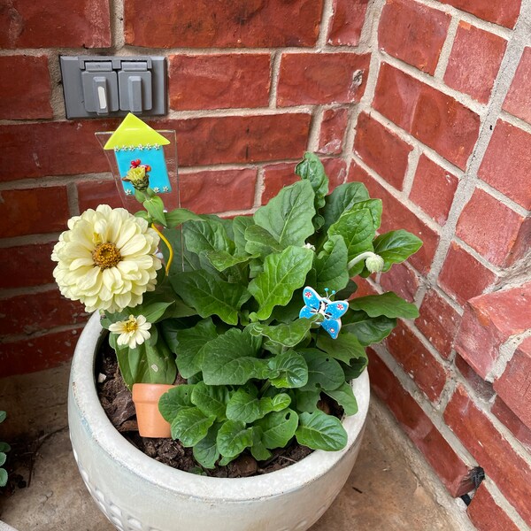 Ceramic Flowers Plant Markers, Planter Decor, Garden Decor, Spring ...