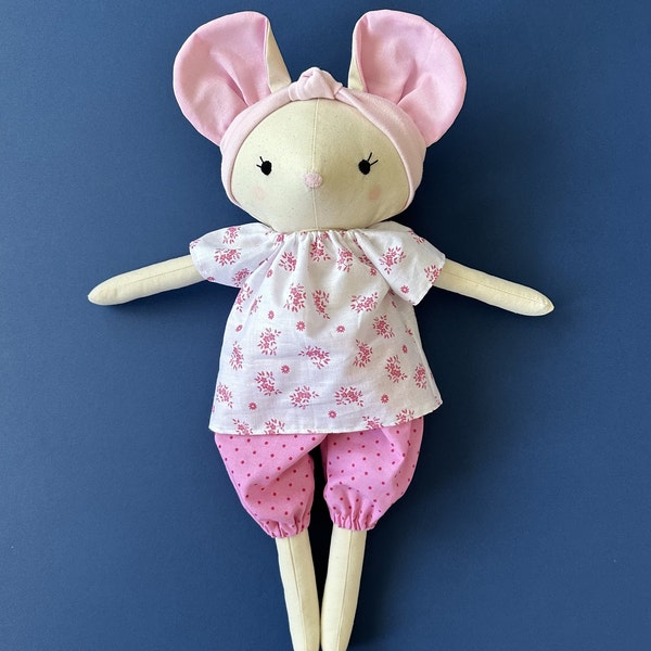 Mouse Sewing Pattern PDF make a Cloth Mouse Doll / Stuffed Animal Toy ...