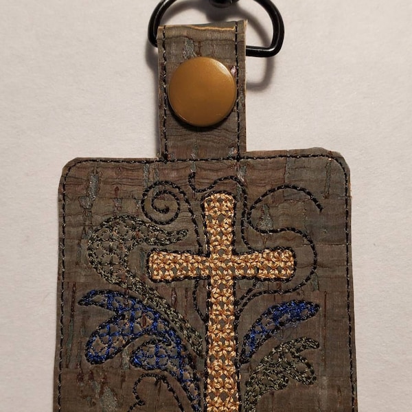 ITH Just Pray Key Fob, Cross Key Fob, Religious Bag Tag, Christian Key ...