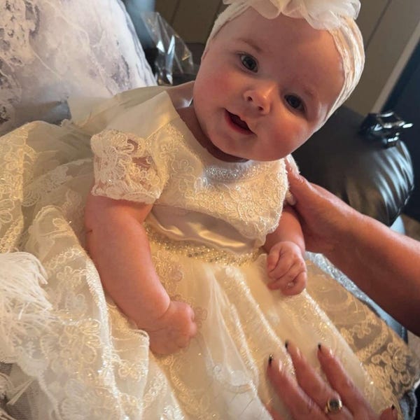 Sugar Cane Dress. Puffy Tiered Red and White Print Knee Length ...