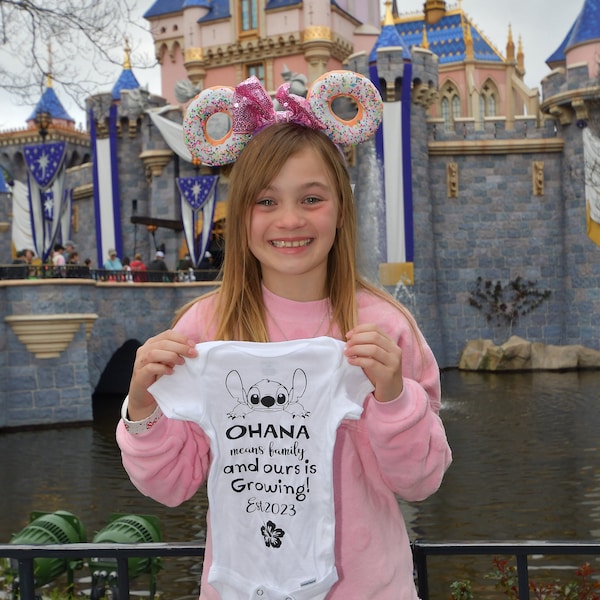 Disney Pregnancy Announcement / Lilo & Stitch / Baby Coming Soon ...